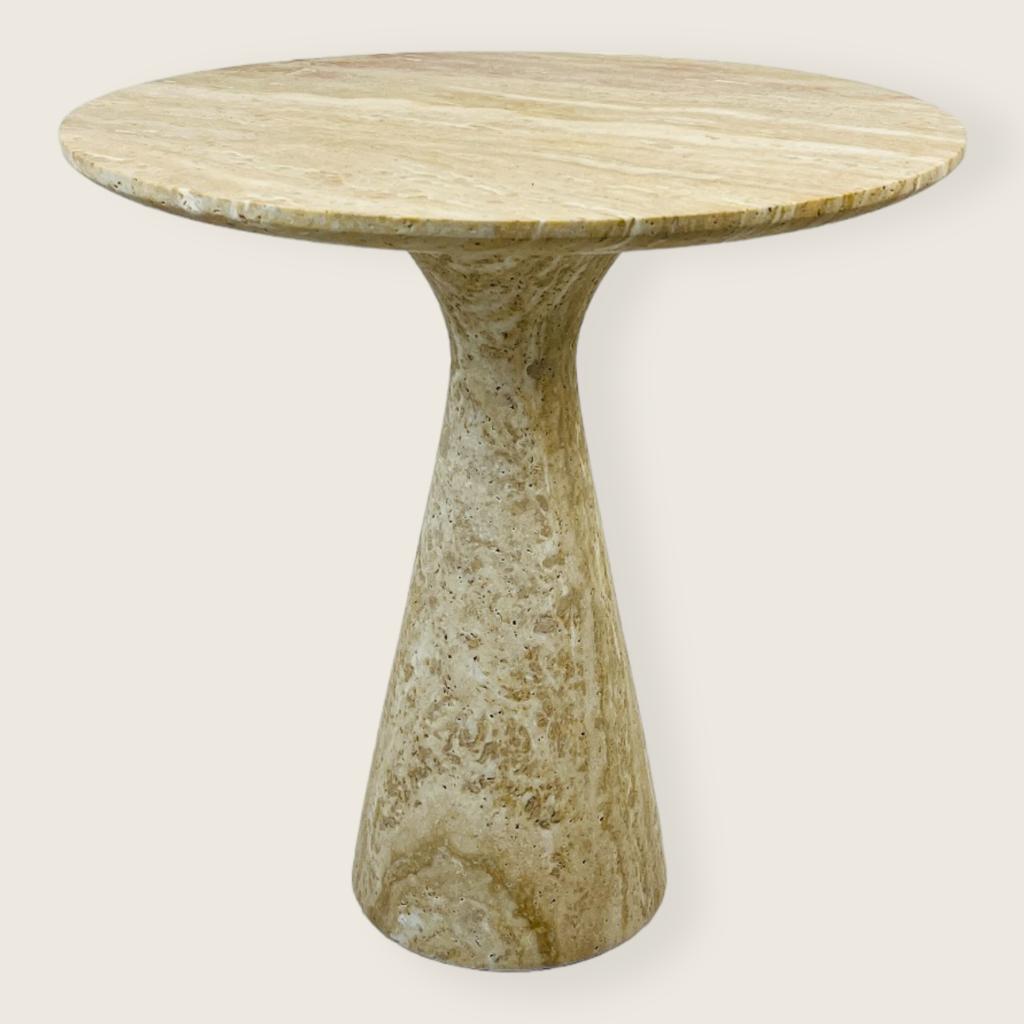 Minimalist Travertine Side Table | Noon & Co. Designs International